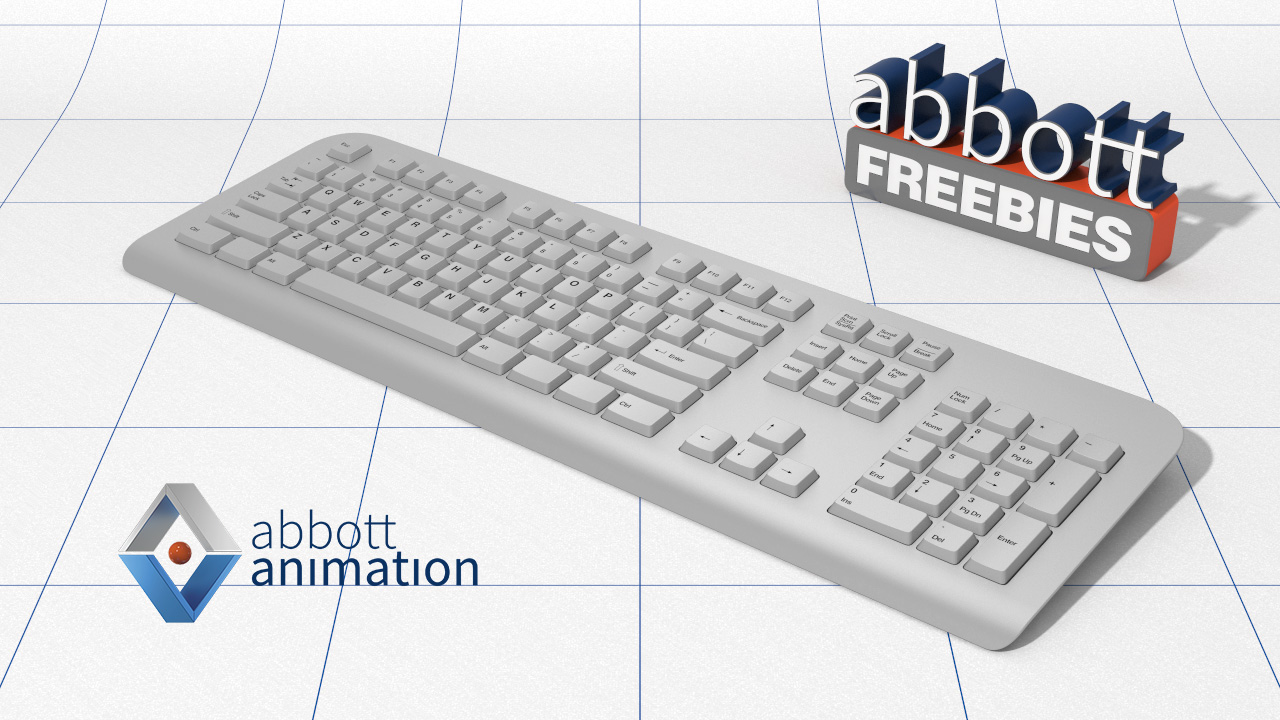 A 3D Computer Keyboard is Now Free to Download! - Abbott Animated Blog